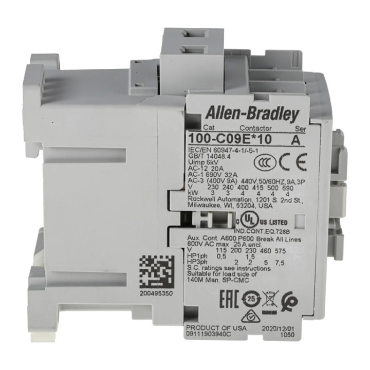 Allen-Bradley 100-C Contactor 9A 24VDC 3-pole - Klinkmann Store